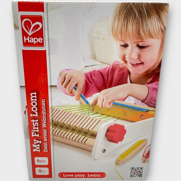 Hape | Office | New Hape My First Loom Wooden Weaving Toy Shuttle ...